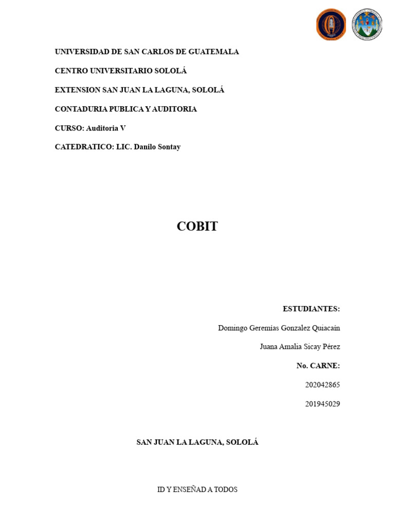COBIT | PDF | Cobit | Itil COBIT | PDF | Cobit | Itil