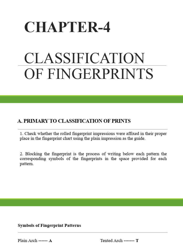 Fingerprint Classification Guide | PDF | Fingerprint | Mathematics