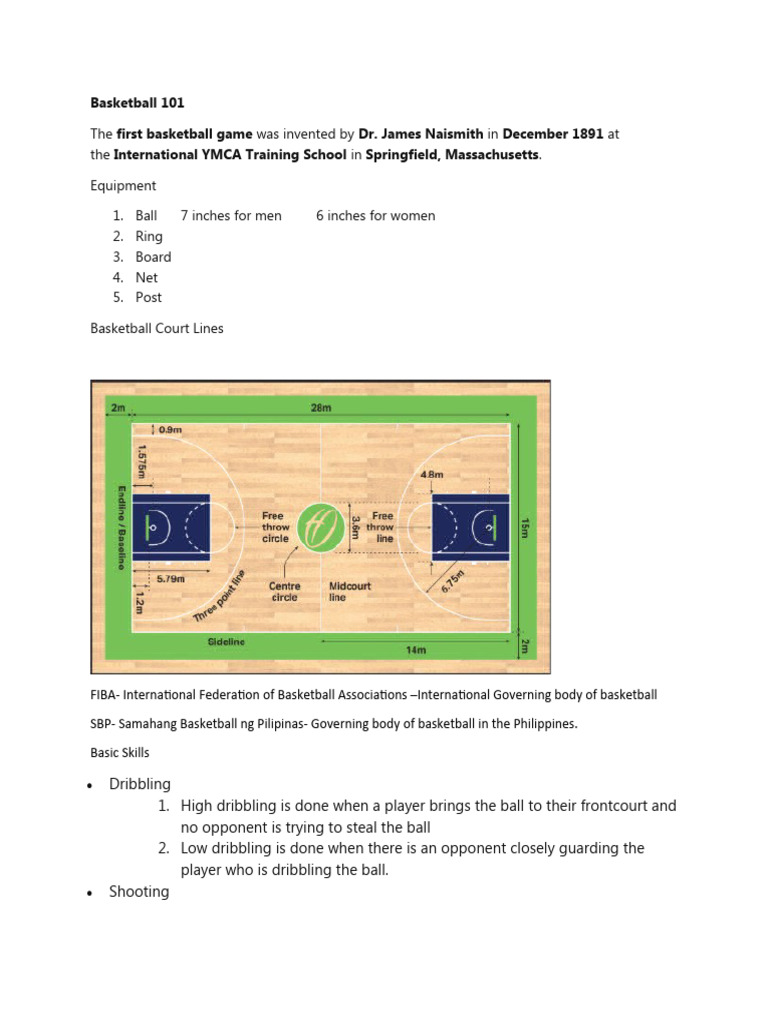 Basketball-101 | PDF | Basketball Positions | Games Of Physical Skill