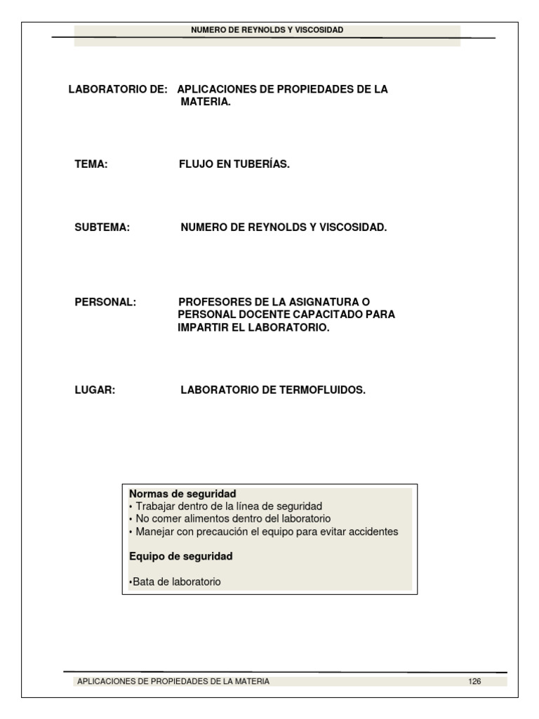 NUMERO DE REYNOLDS Y VISCOSIDAD - Practica7 | PDF | Numero Reynolds | Viscosidad