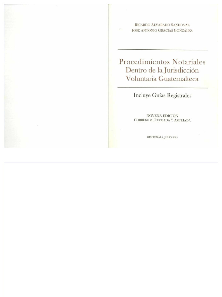 Libro Procedimientos+Notariales+Dentro+de+La+Jurisdicción+Voluntaria+en+Guatemala Ricardo ...