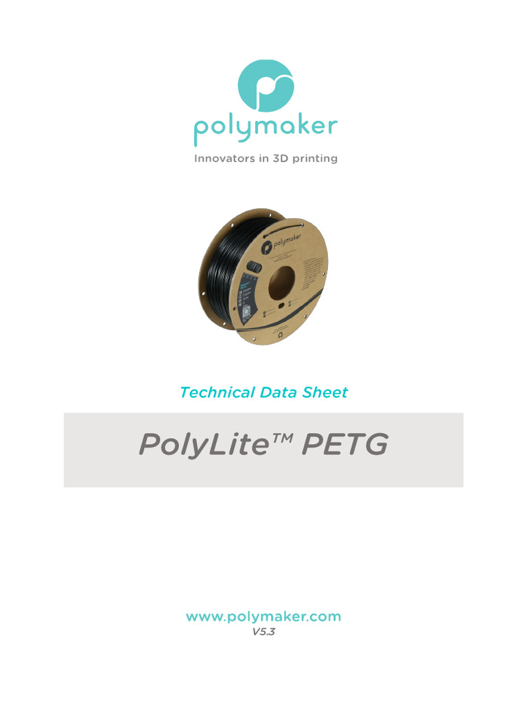 PolyLite PETG TDS V5.3-20240309 | PDF | Differential Scanning Calorimetry | Materials