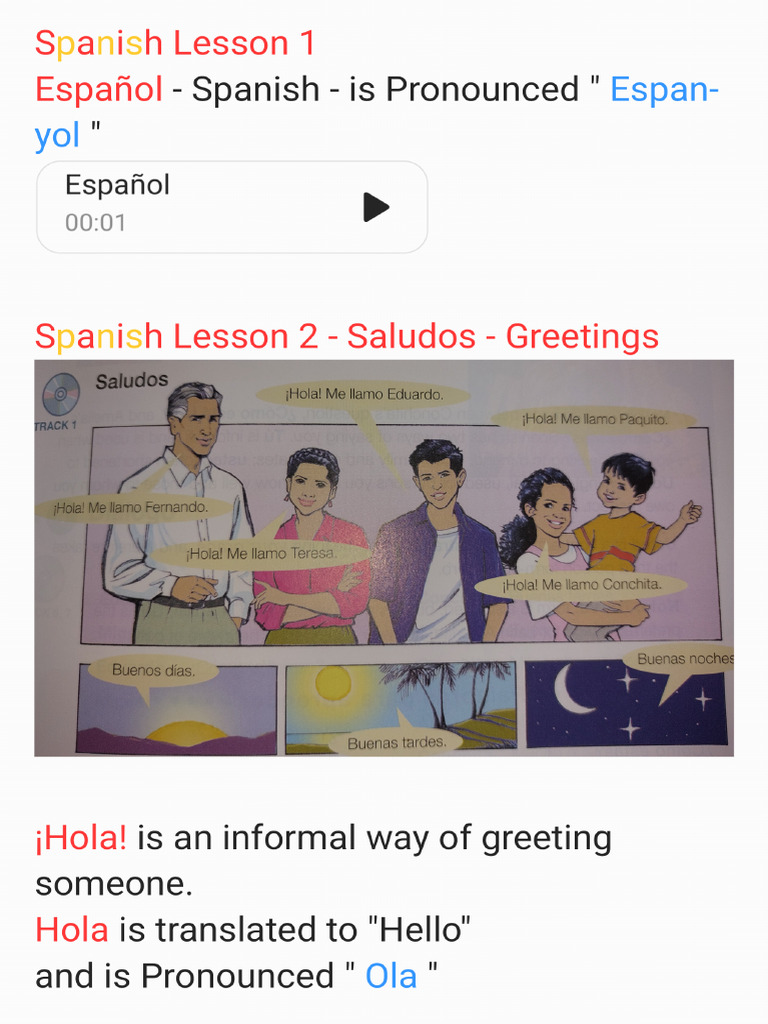 Spanish Free Tutorials | PDF