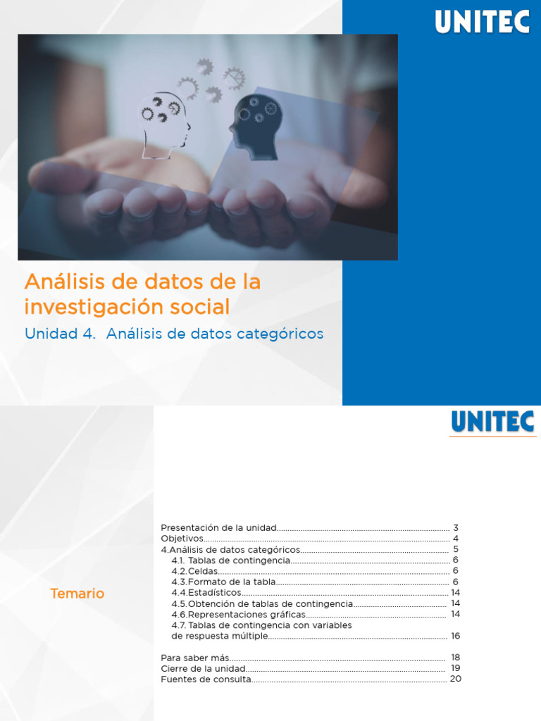 Unidad_4_Análisis de datos categóricos | PDF | Spss | Estadísticas