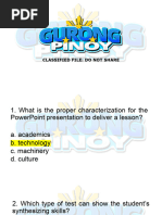 LET Answer Sheet V1.0 | PDF | Test (Assessment) | Computing