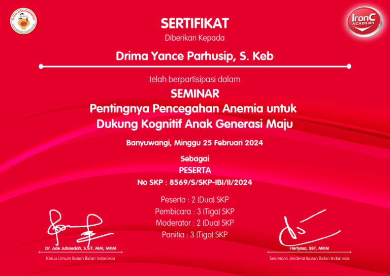 eCertificate-Webinar-2024-04-02-Drima Yance Parhusip, S. Keb-120 | PDF