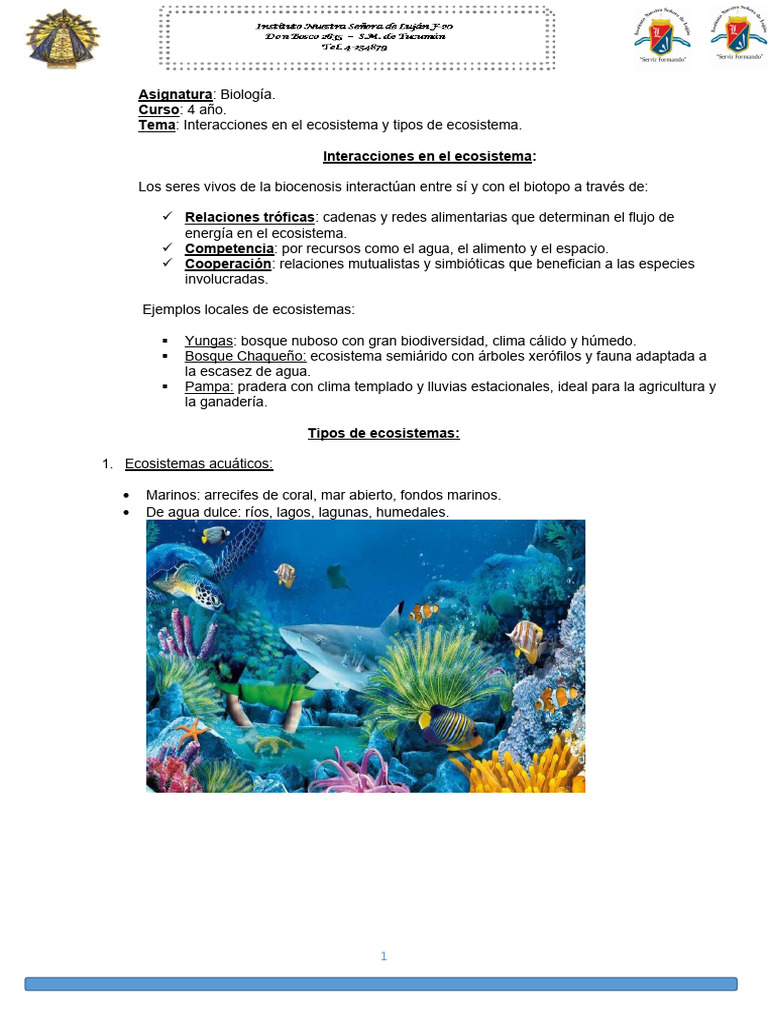 Tipos de Ecosistemas | PDF | Ecosistema | Ecología