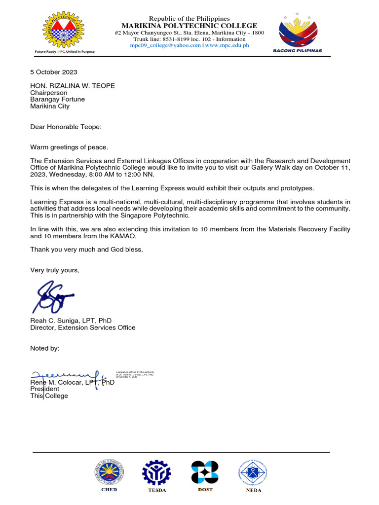 Letter Barangay Gallery-Walk | PDF