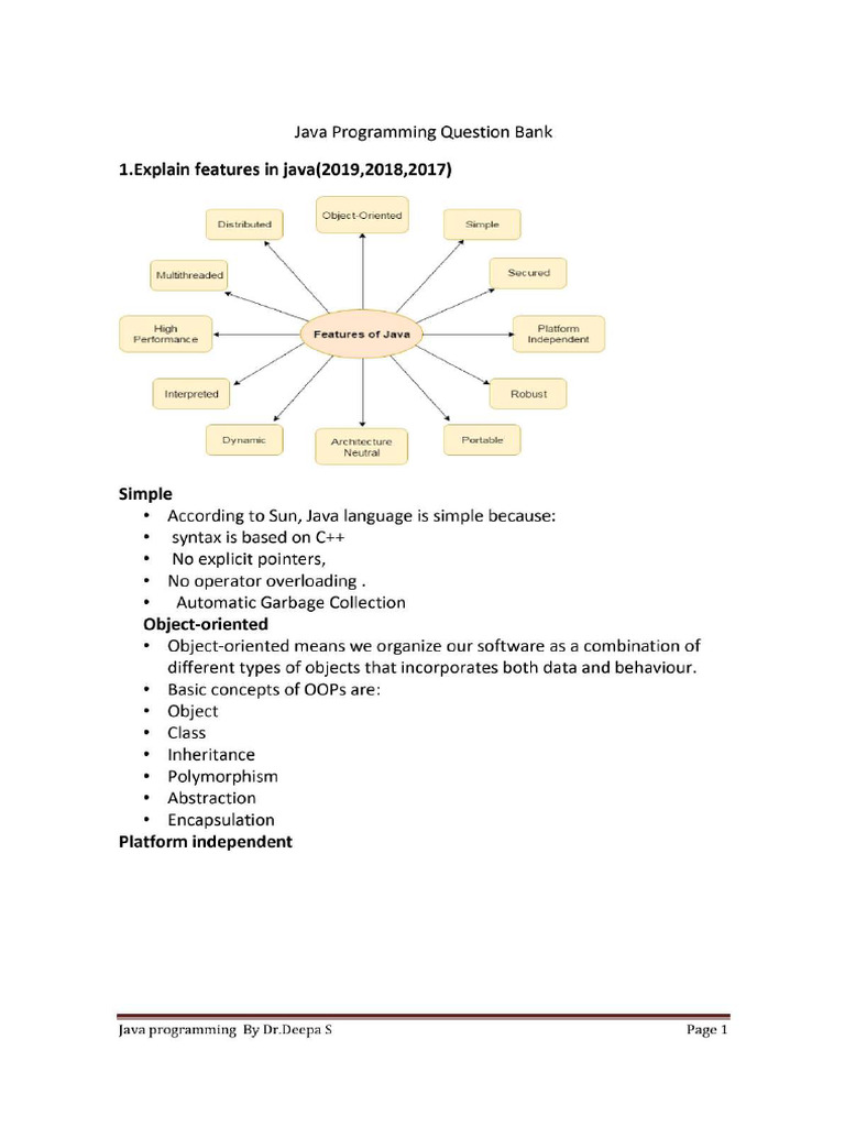 Java Questions Bank-Compressed | PDF