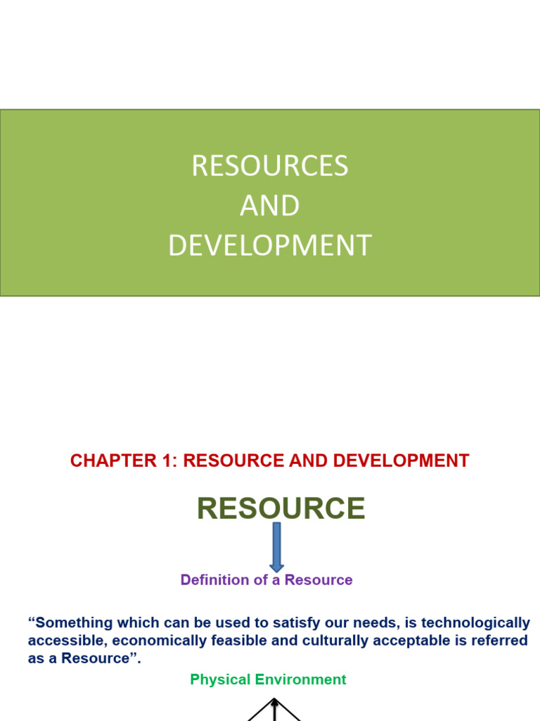 Resources and Development | PDF | Resource | Sustainability