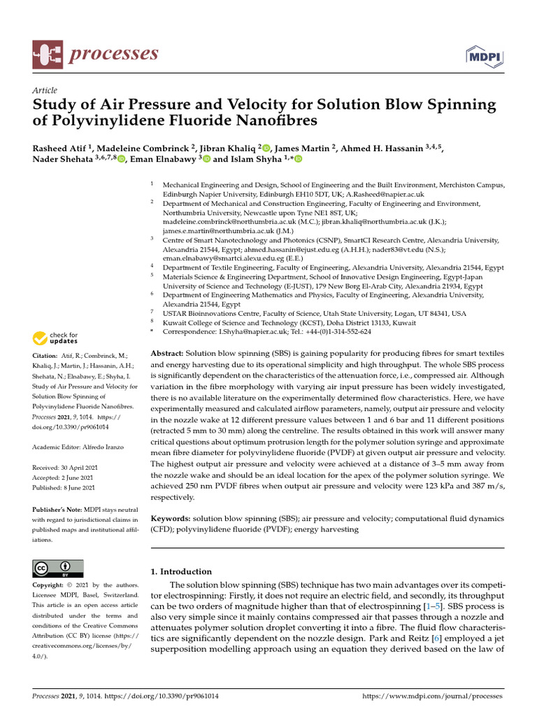 Atif, R. Et Al. Study of Air Pressure and Velocity For Solution Blow ...