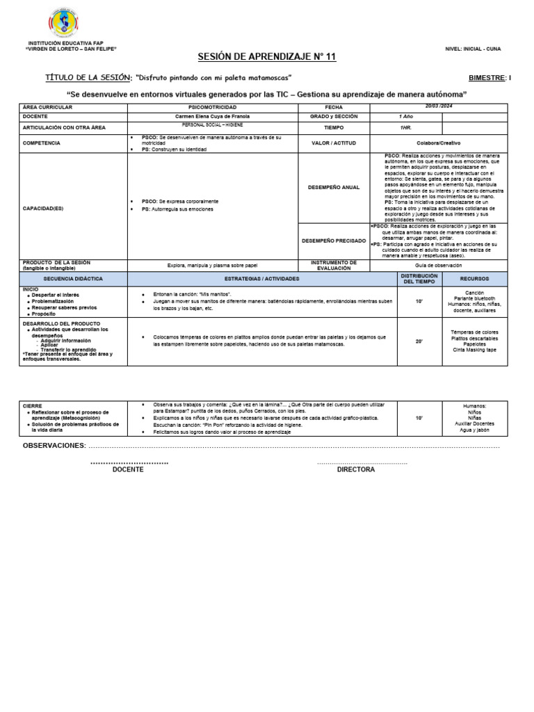 SESIÓN 11 | PDF | Aprendizaje | Modificación de comportamiento