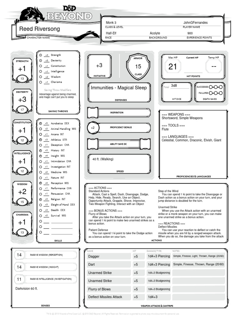 Ficha | PDF | Role Playing Games | D20 System