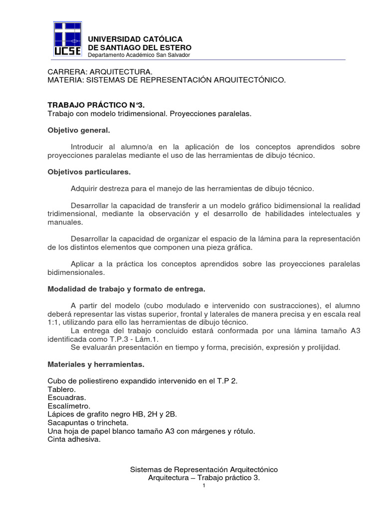 03.sistemas - Consigna TP 3 | PDF | Dibujo | Dibujo técnico