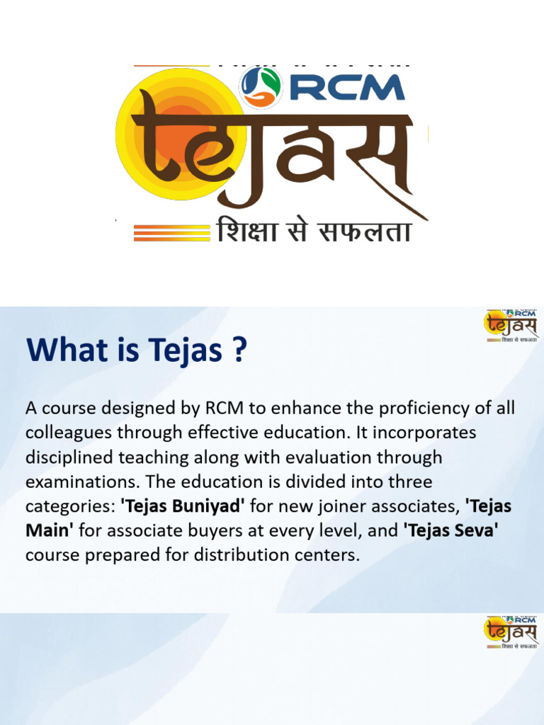 RCM Tejas Brief - English | PDF