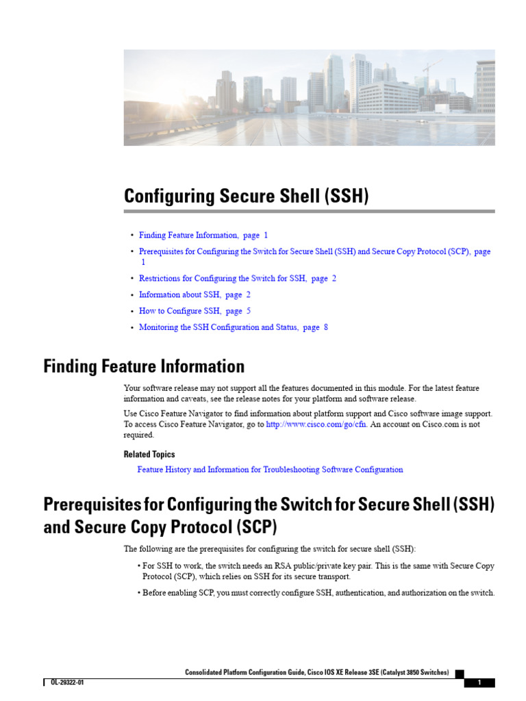 B Consolidated Config Guide 3850 Chapter 0110010 | PDF | Secure Shell | I Pv6