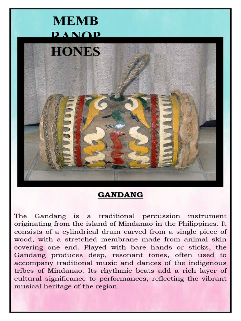 Gandang: Mindanao's Traditional Drum | PDF