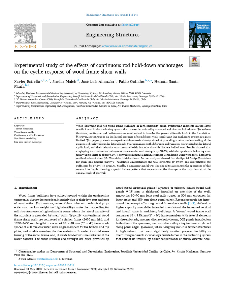 Experimental Study of The Effects of Continuous Rod Hold-Down ...