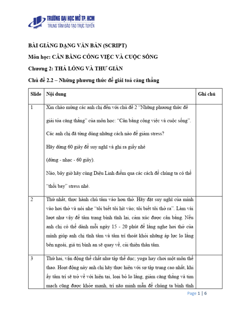 Script - Chuong 2 - Chu de 2.2 | PDF