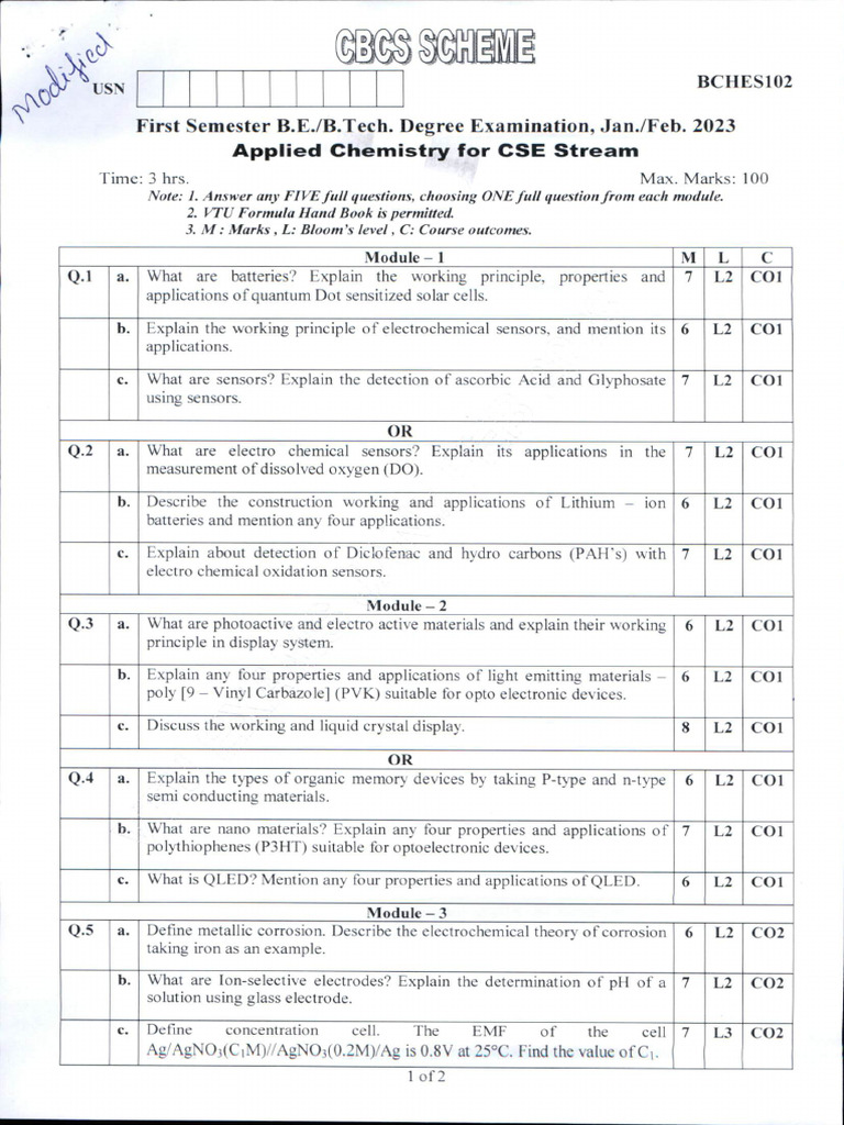 Chem Model QP | PDF
