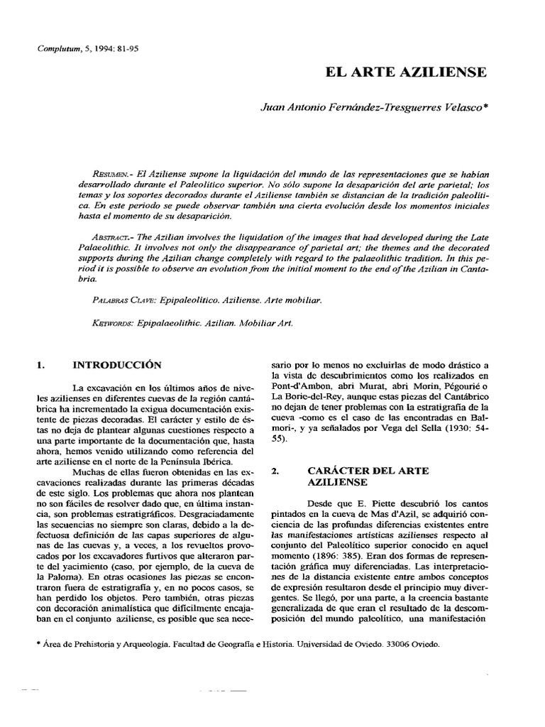 El Arte Aziliense | PDF