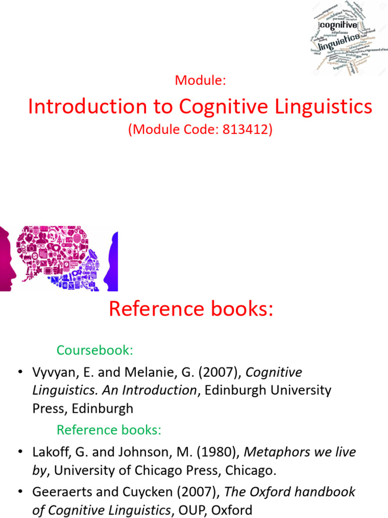 Cognitive Linguistics Introduction Unit 1 Handout 1 | PDF | Perception | Concept