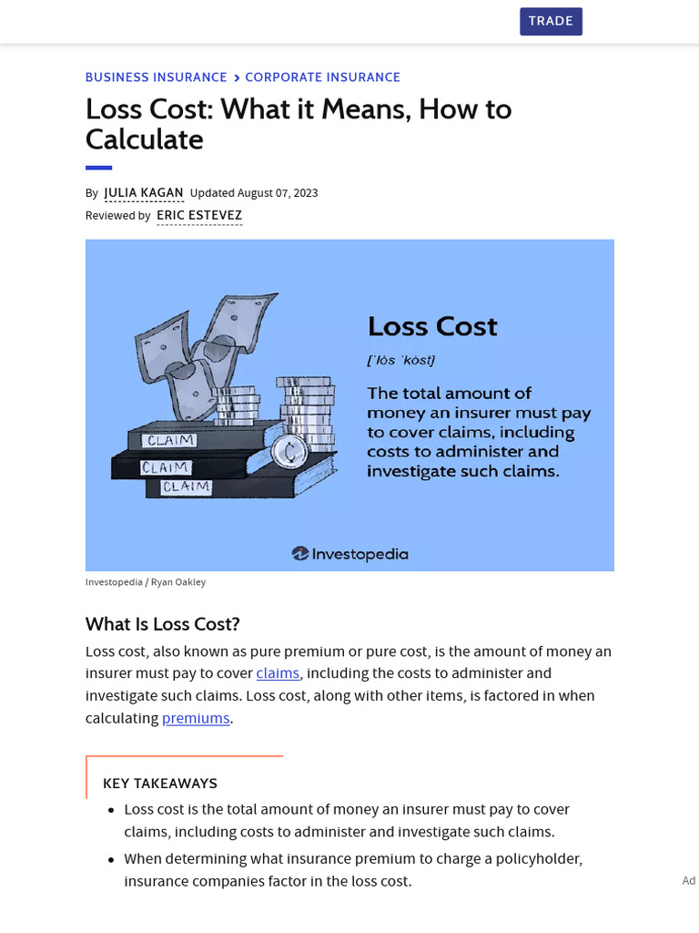 LossCostWhatitMeans, HowtoCalculate 1710888214280 | PDF | Insurance ...