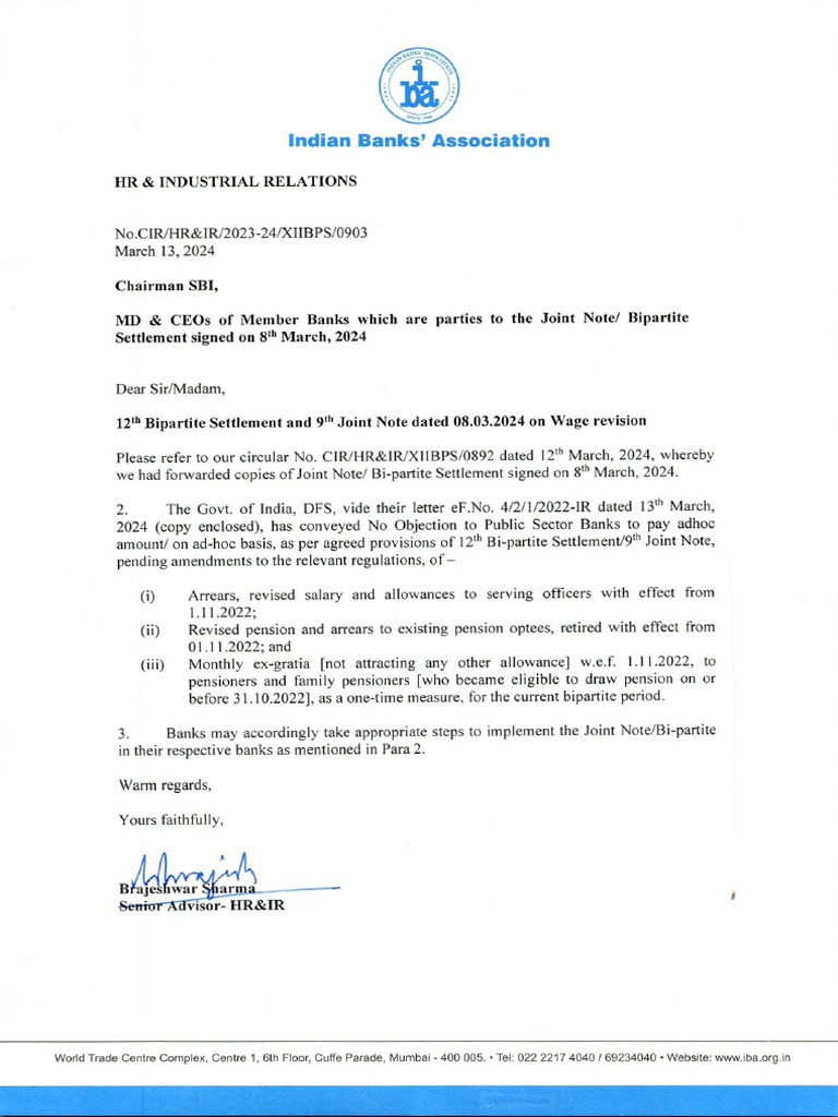 IBA Letter 13032024 - GOVT Approval | PDF