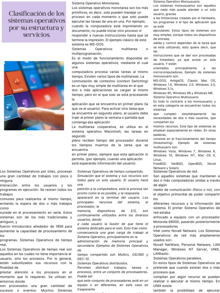 SISTEMAS OPERATIVOS | PDF | Sistema operativo | Microsoft Windows