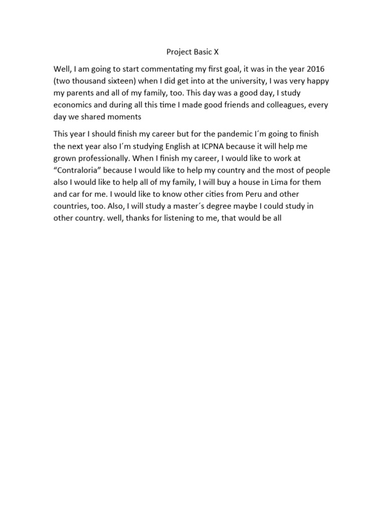 Project Basic X | PDF