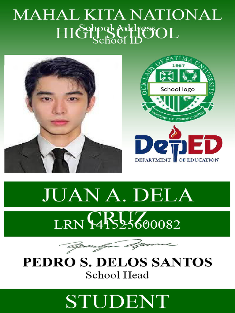 School ID Card Template 2023-2024 | PDF