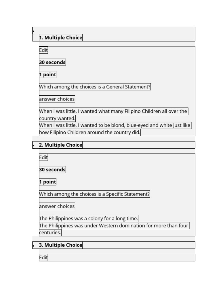 General and Specific Statement | PDF | Philippines