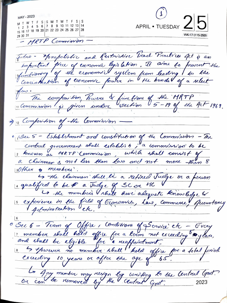 Composition, Powers and Functions of MRTP Commission | PDF