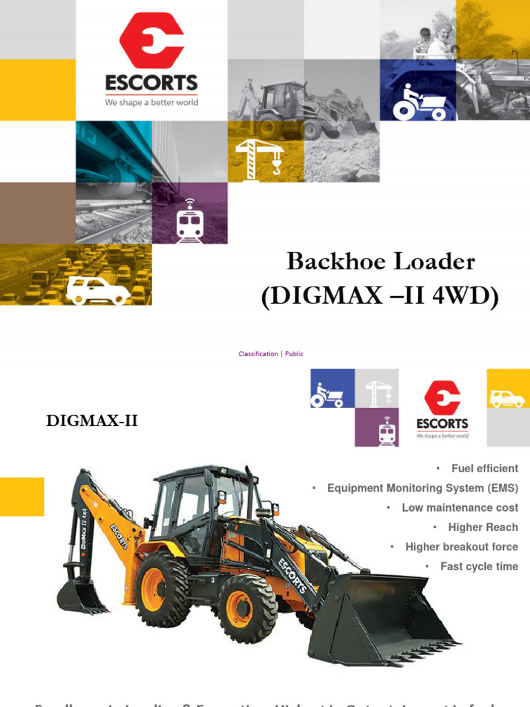 DIGMAX-II Backhoe Loader Features | PDF | Loader (Equipment) | Pump