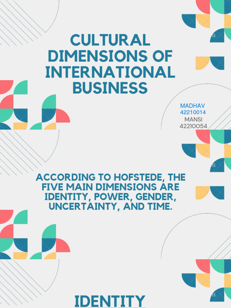 Cultural Dimensions of International Business 2 | PDF
