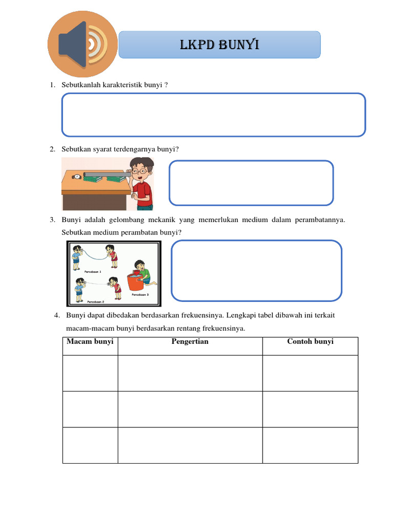 LKPD Bunyi | PDF