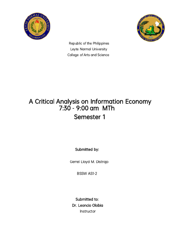 Information-Economy | PDF | Information | Economies