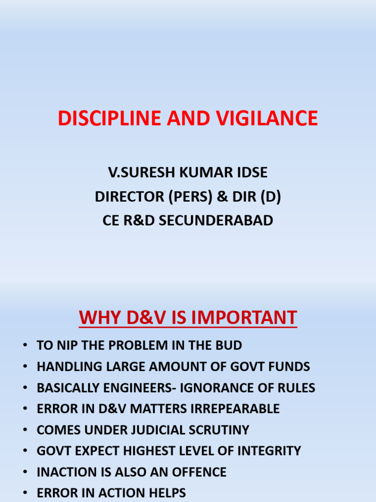 Importance of Discipline and Vigilance | PDF | Burden Of Proof (Law ...