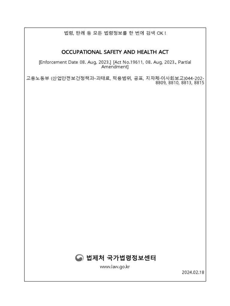 Occupational Safety and Health Act | PDF | Occupational Safety And Health | Employment