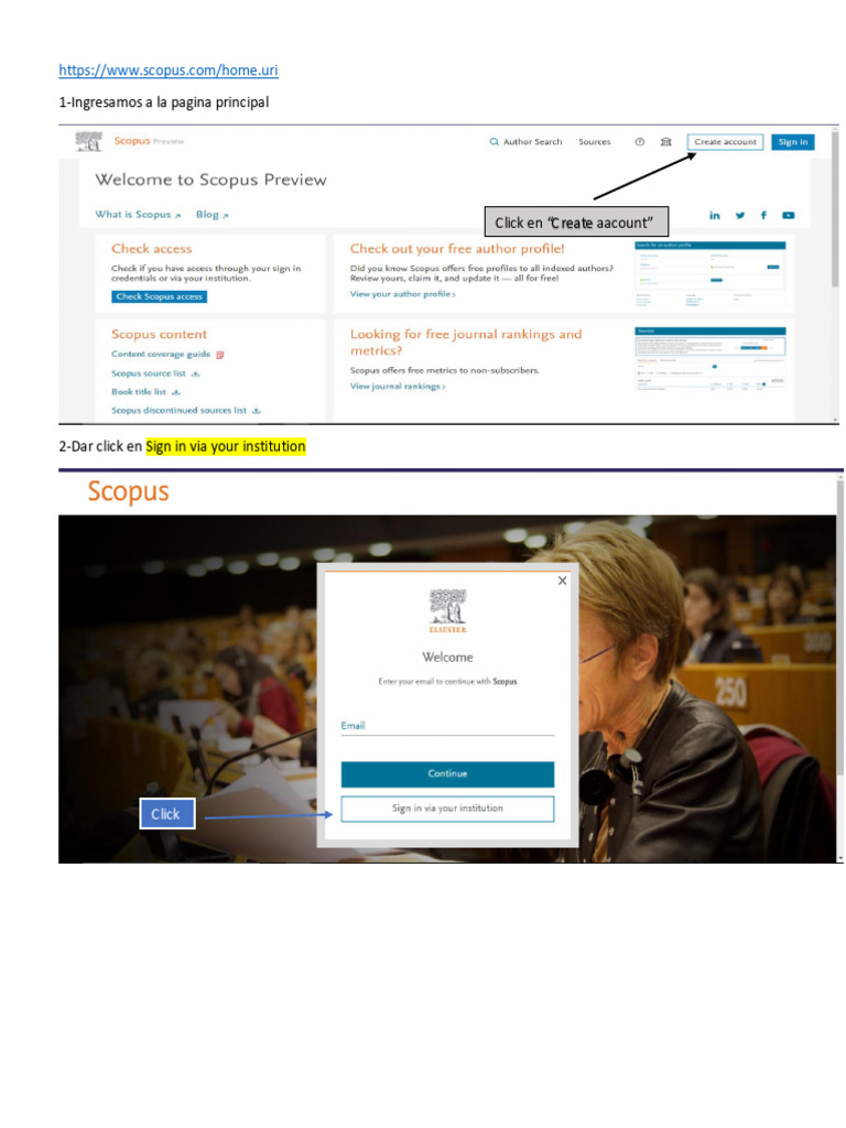 Guía de Acceso a Scopus para UNEM | PDF