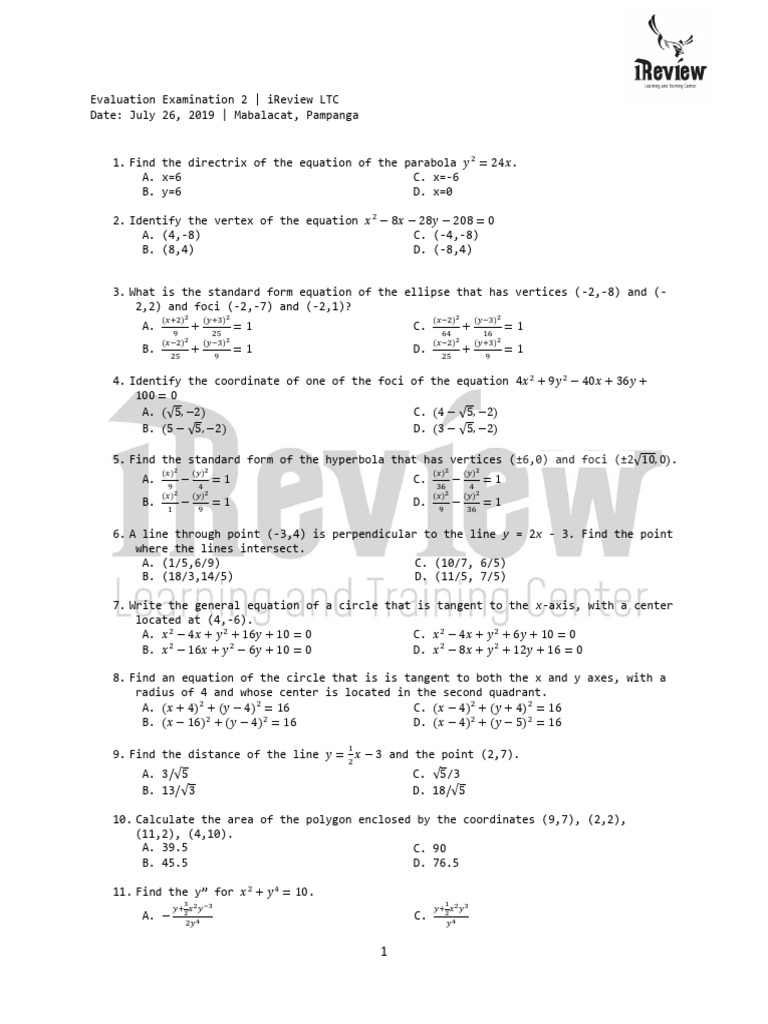 Evaluation Exam 2P | PDF | Classical Geometry | Geometric Shapes