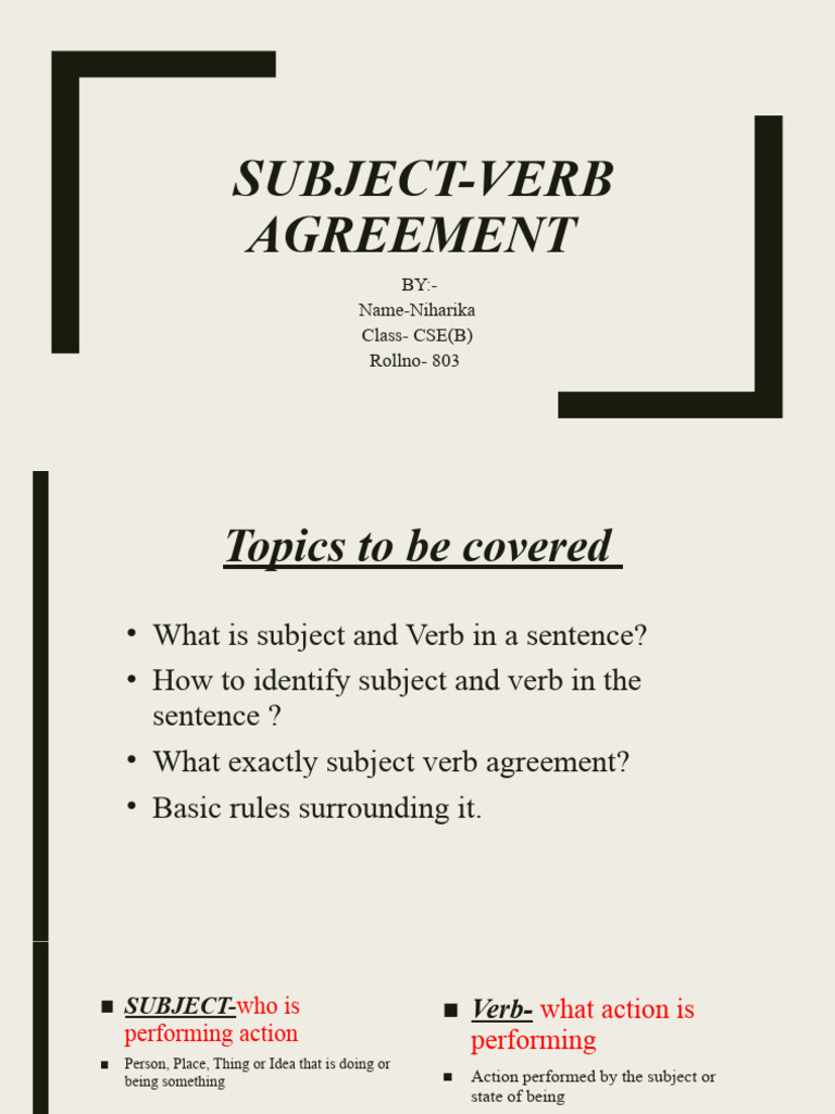 Subject-Verb Agreement Explained | PDF | Plural | Grammatical Number