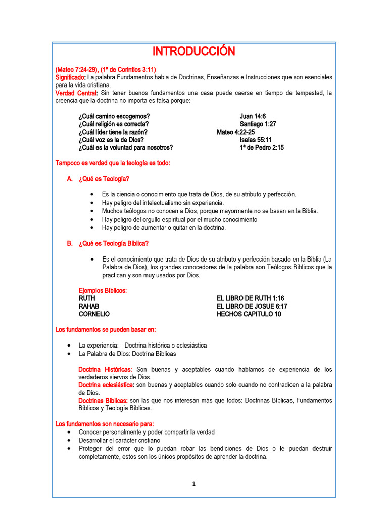 Fundamentos De La Fe Pdf Bautismo Biblia