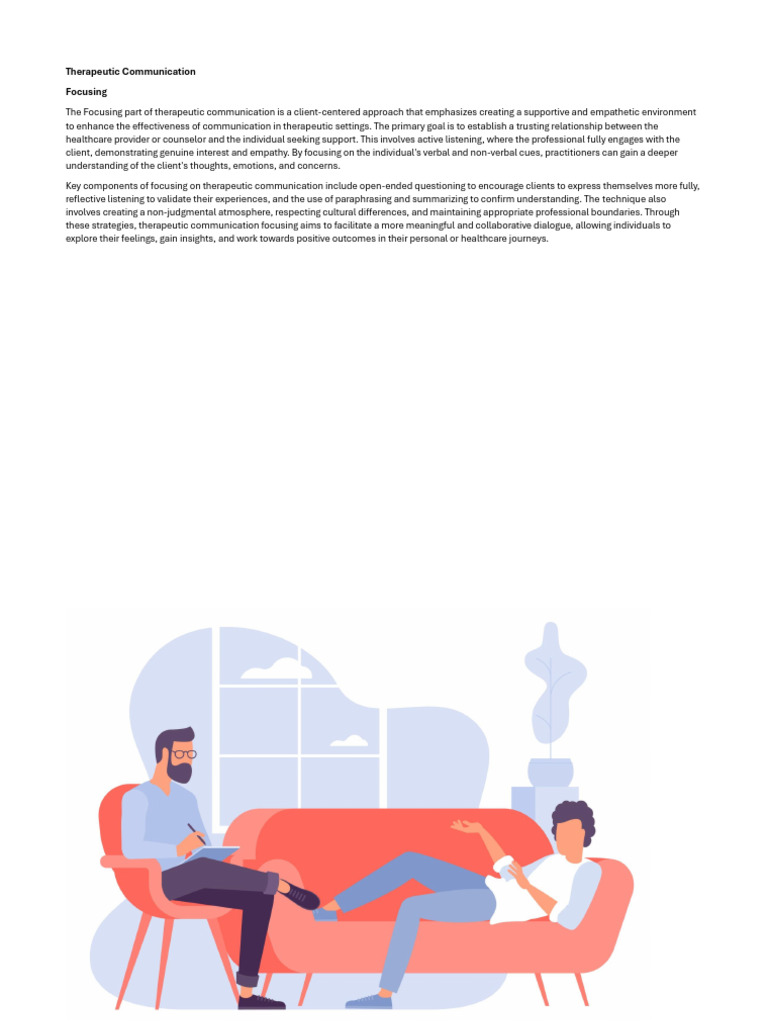 Therapeutic and Non Therapeutic Communication | PDF | Psychotherapy ...