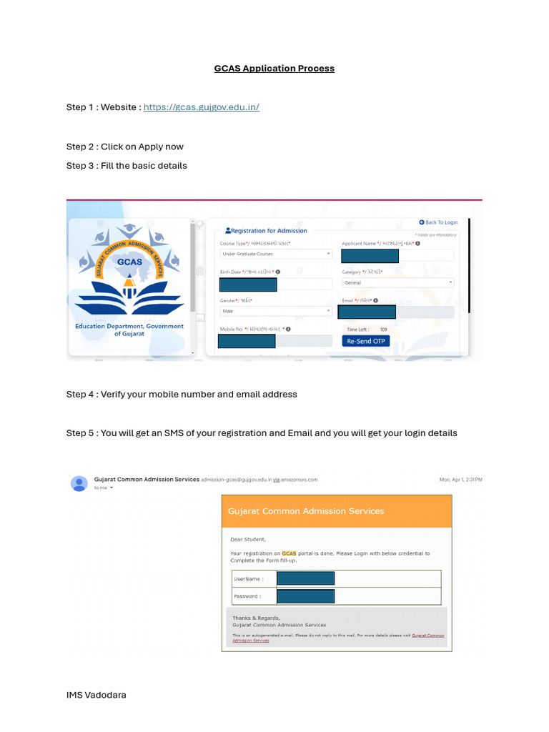 GCAS Application Guide | PDF