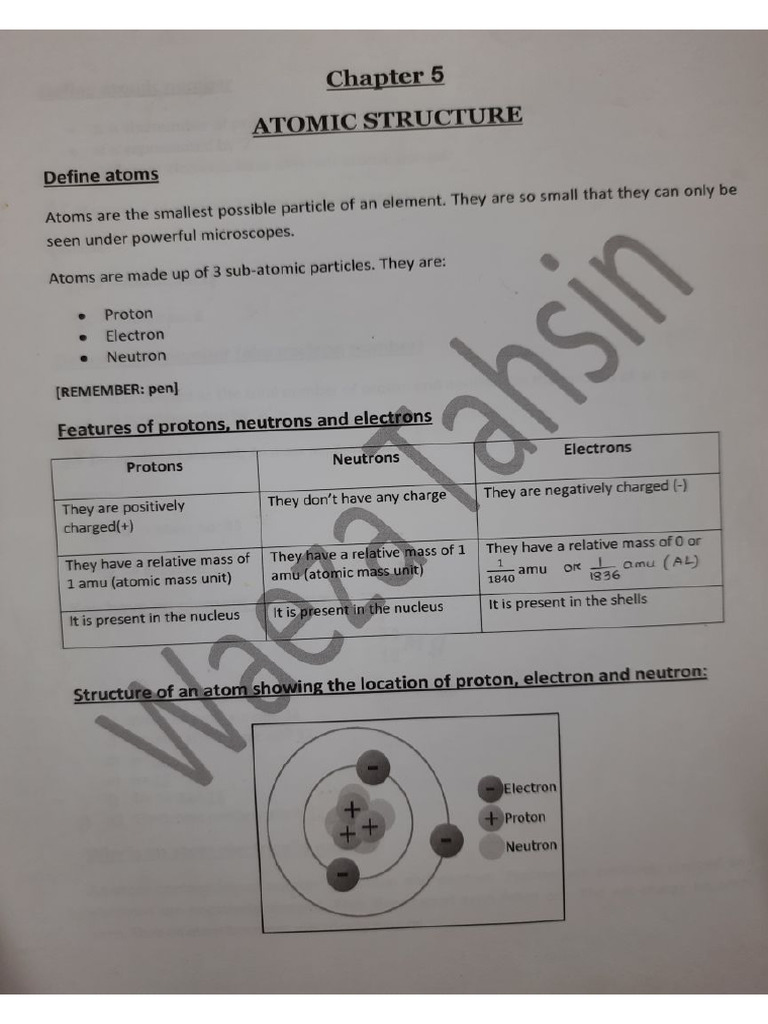 Atomic Structure Basic Introduction | PDF