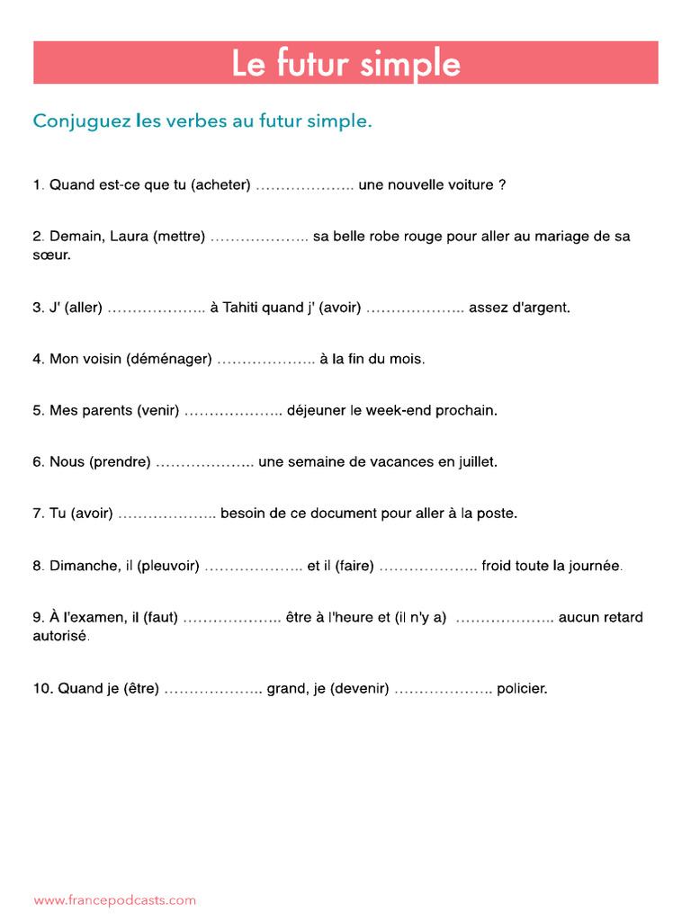 Futur Simple | PDF
