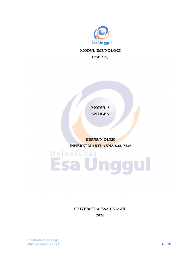 Modul Antigen dalam Imunologi | PDF