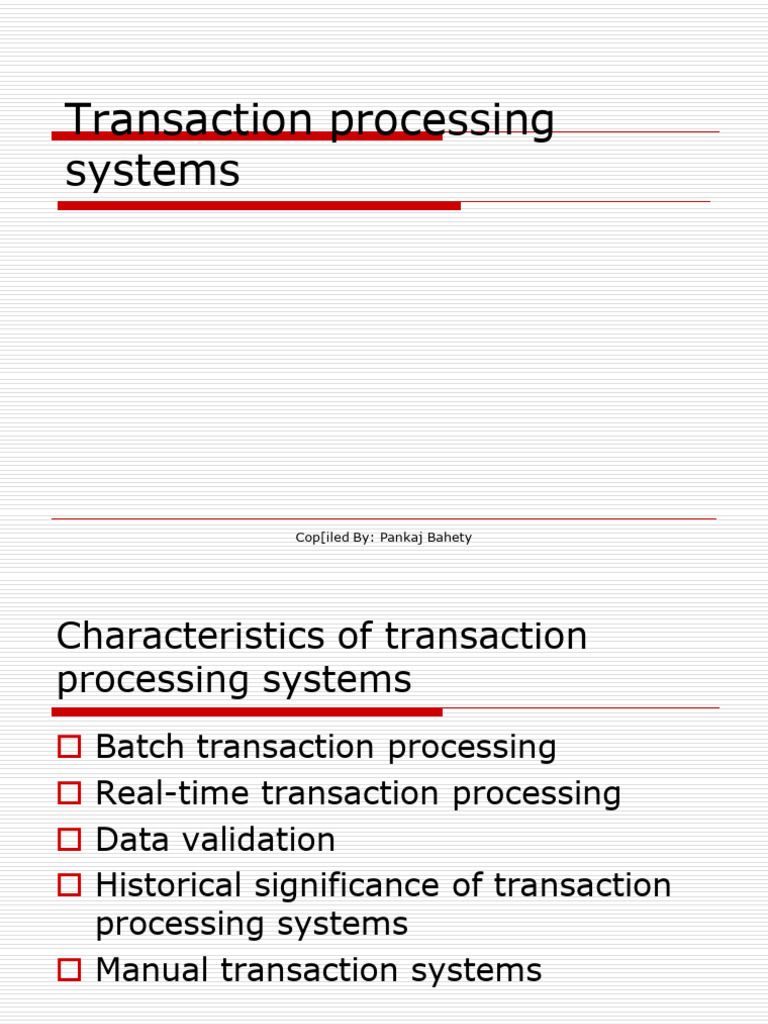 Transaction processing systems | PDF | Point Of Sale | Database Transaction