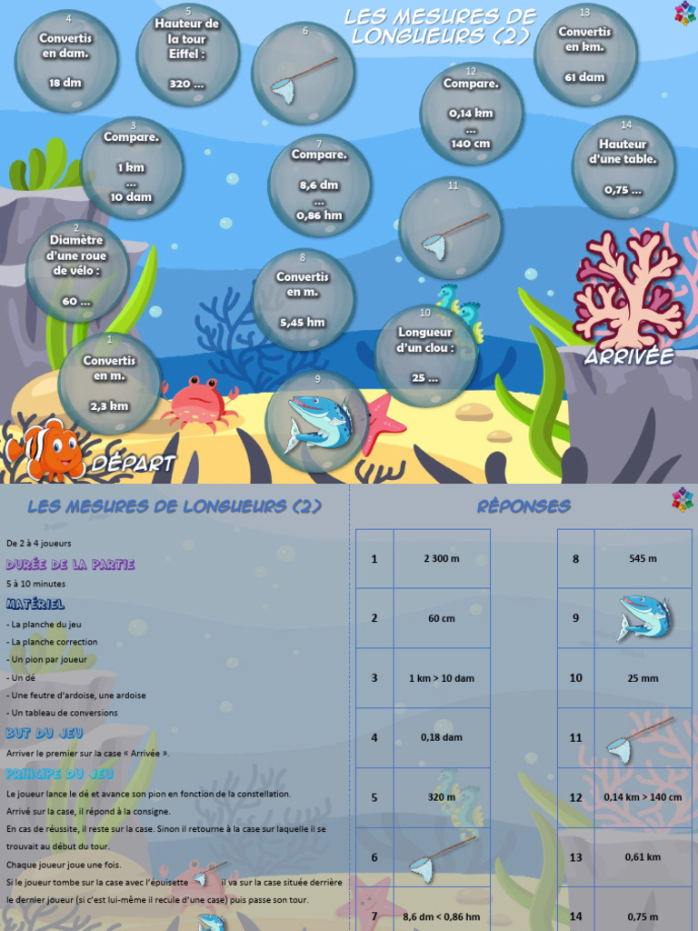 Jeu - Grandeurs Et Mesures - CM - Les Mesures de Longueurs | PDF